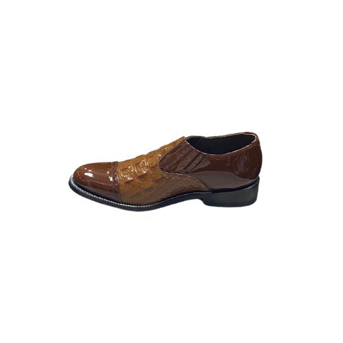 Stacy Baldwin Patent Hornback Brown 150437 – FITOS SHOES INC